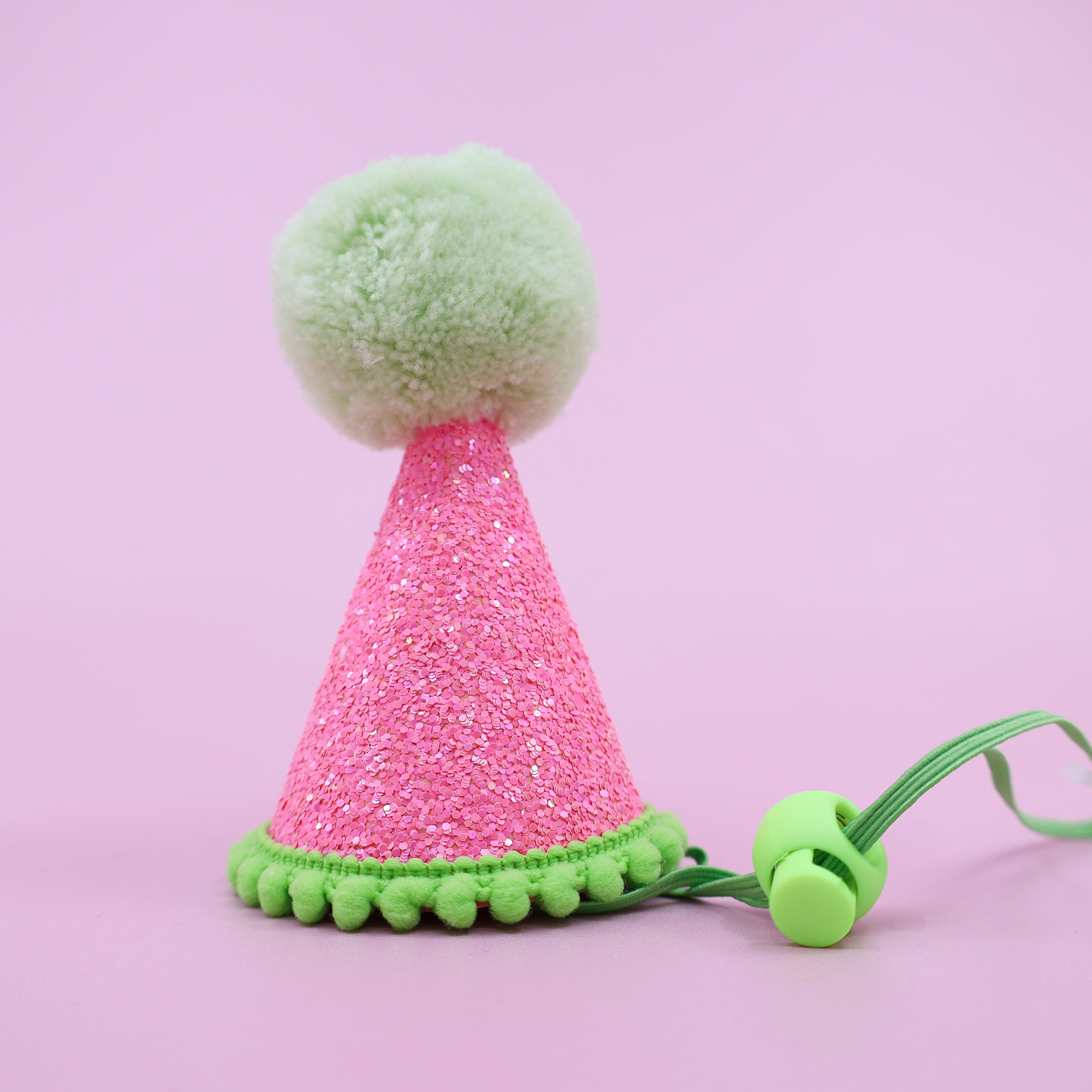 Pablo's Pawty Hat: Pink & Green – Pablo & Co. Boutique