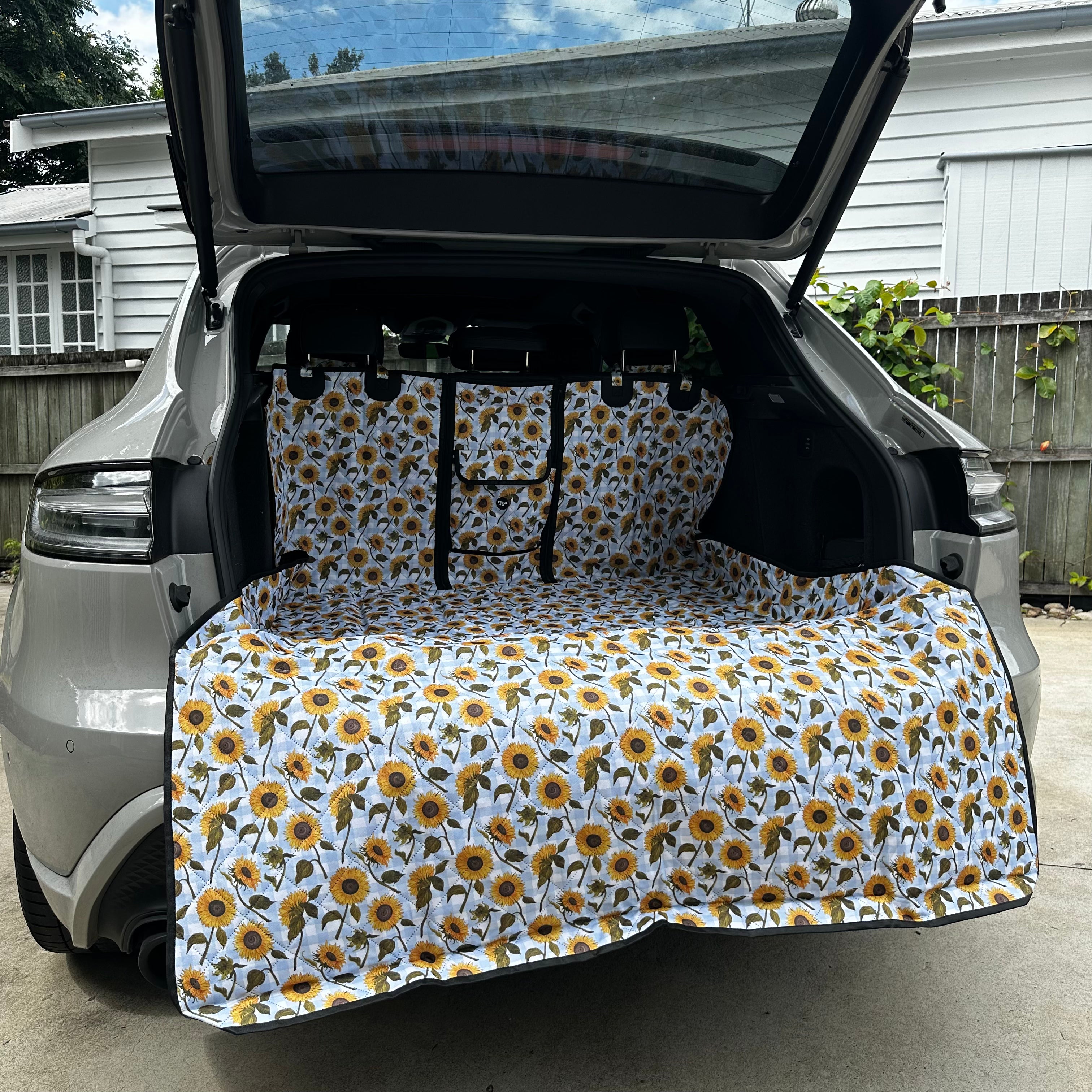 Sunny Sunflowers: Deluxe Car Boot Cover – Pablo & Co. Boutique